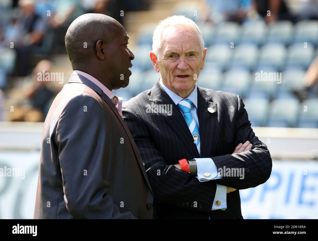 Former Coventry City players David Bennett (left) and Roy Barry Stock ...
