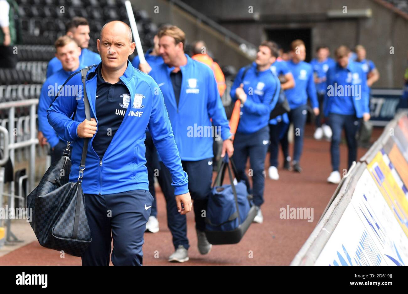 Preston North End manger Alex Neil arrives at the ground Stock Photo ...