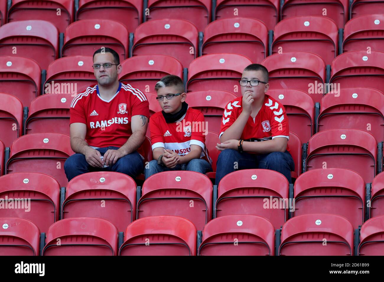Middlesbrough fans in the stands Stock Photo - Alamy