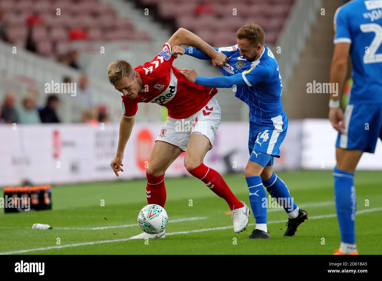 Middlesbrough's Enes Mahmutovic and Notts County's Andy Kellett ...
