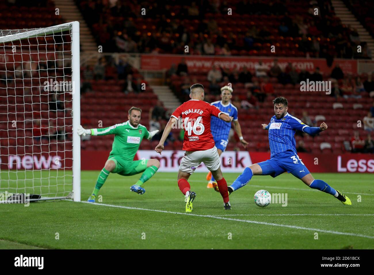 Middlesbrough's Stephen Walker makes an attempt at goal Stock Photo - Alamy