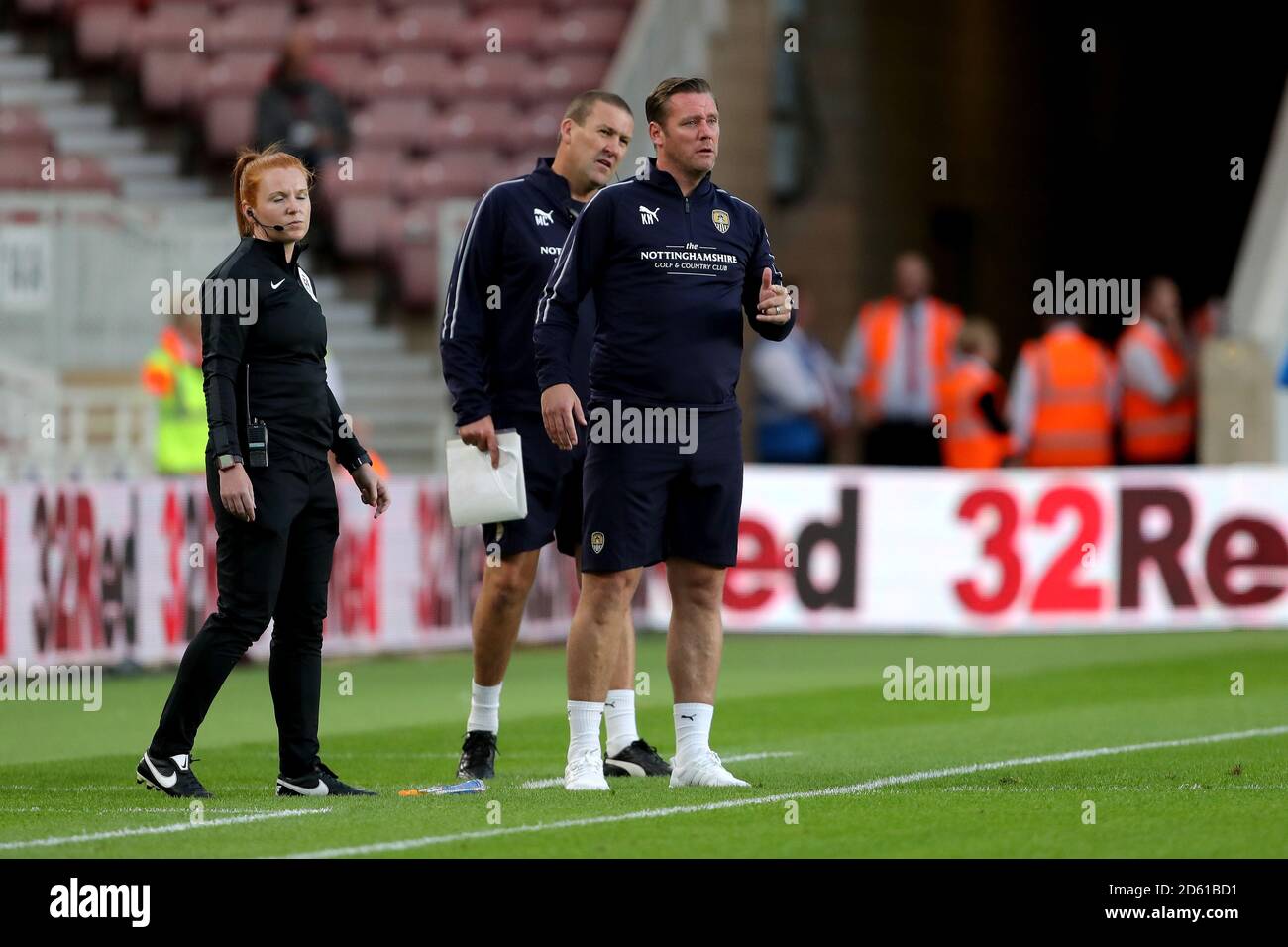 Notts County Manager Kevin Nolan gestures on the touchline Stock Photo ...