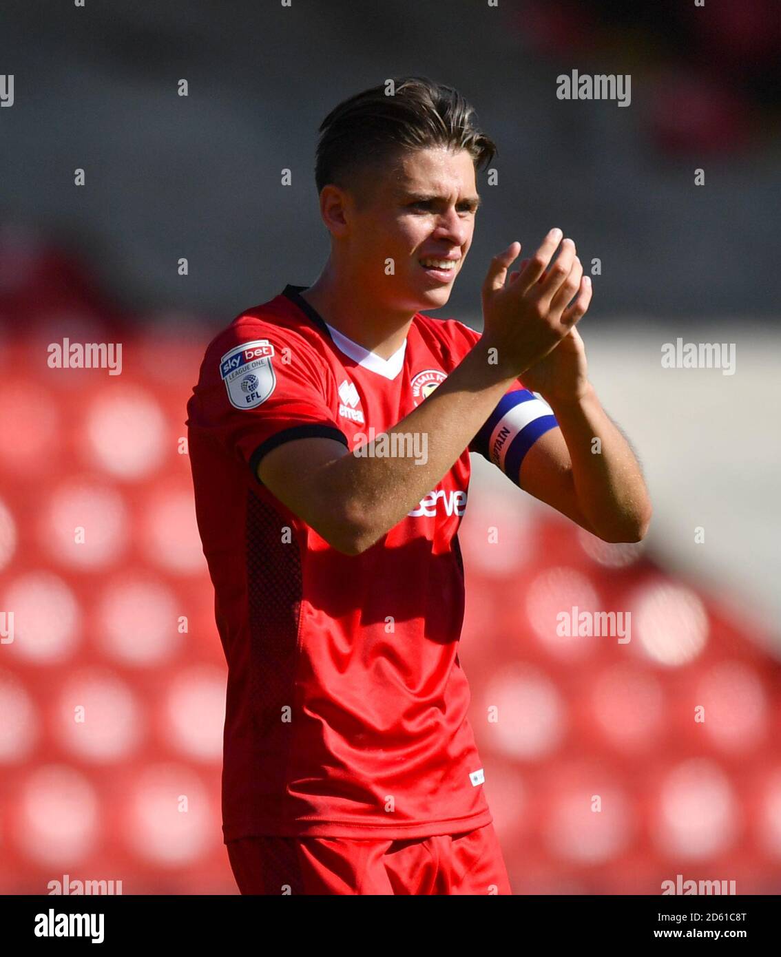 Walsall's George Dobson applauds the fans after the final whistle Stock ...