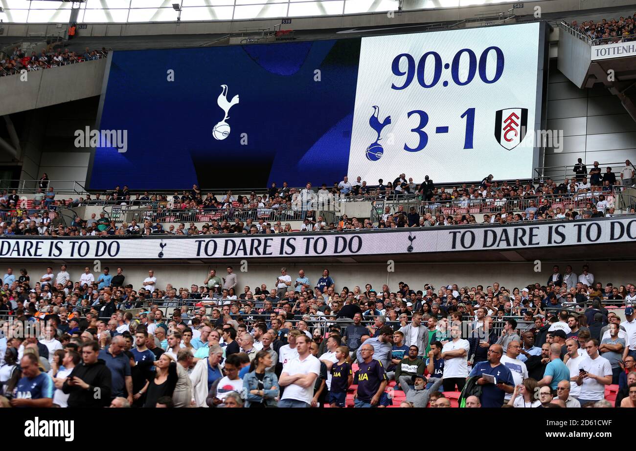 A general view of the scoreboard at full time Stock Photo - Alamy