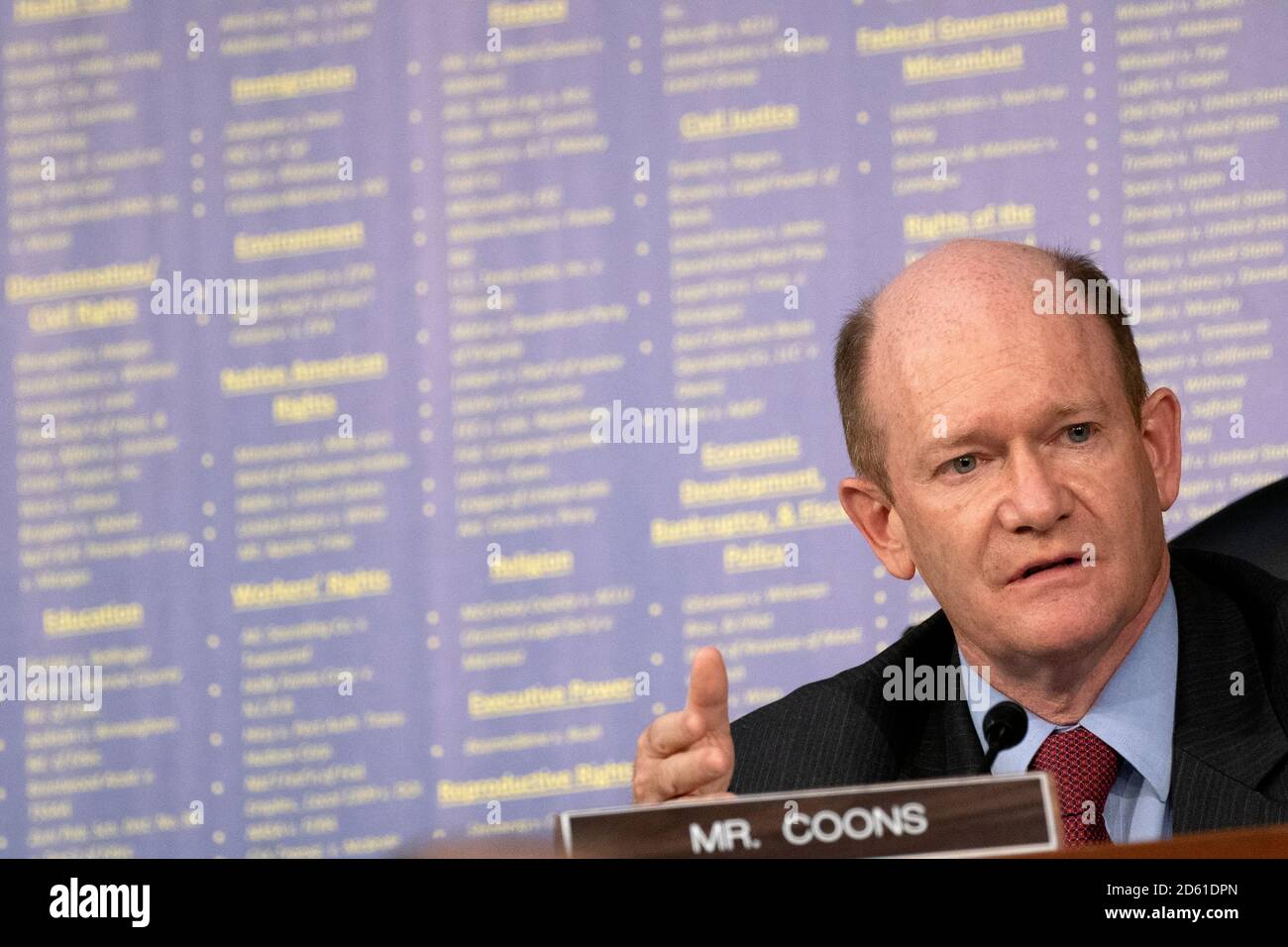 Washington, Dc, USA. 14th Oct, 2020. Senator Chris Coons, a Democrat ...