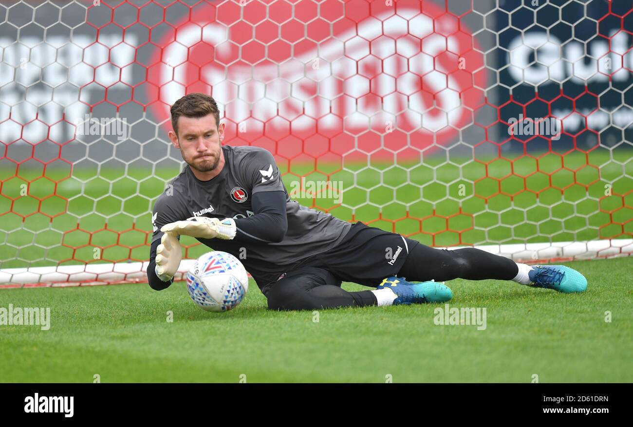 Charlton Athletic goalkeeper Jed Steer Stock Photo - Alamy