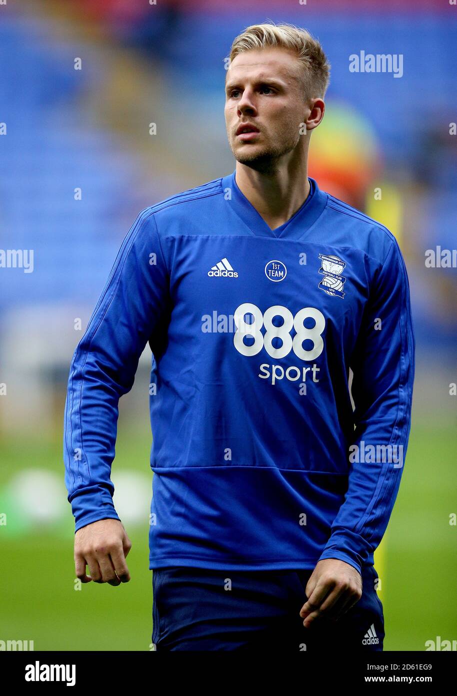 Birmingham City's Marc Roberts during the pre-match warm up prior to ...