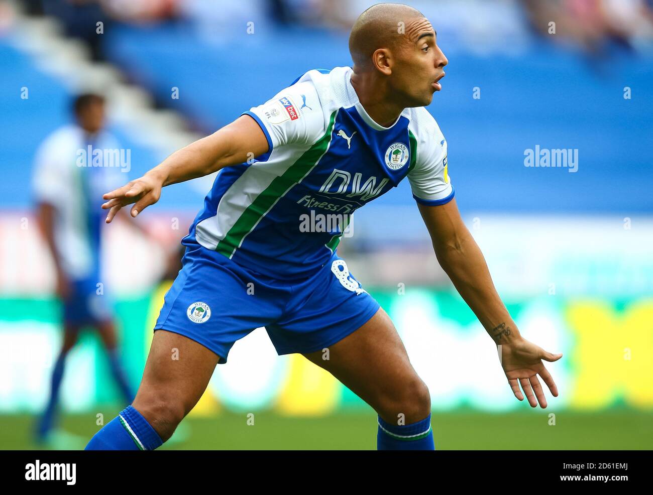 Wigan Athletic's James Vaughan Stock Photo - Alamy