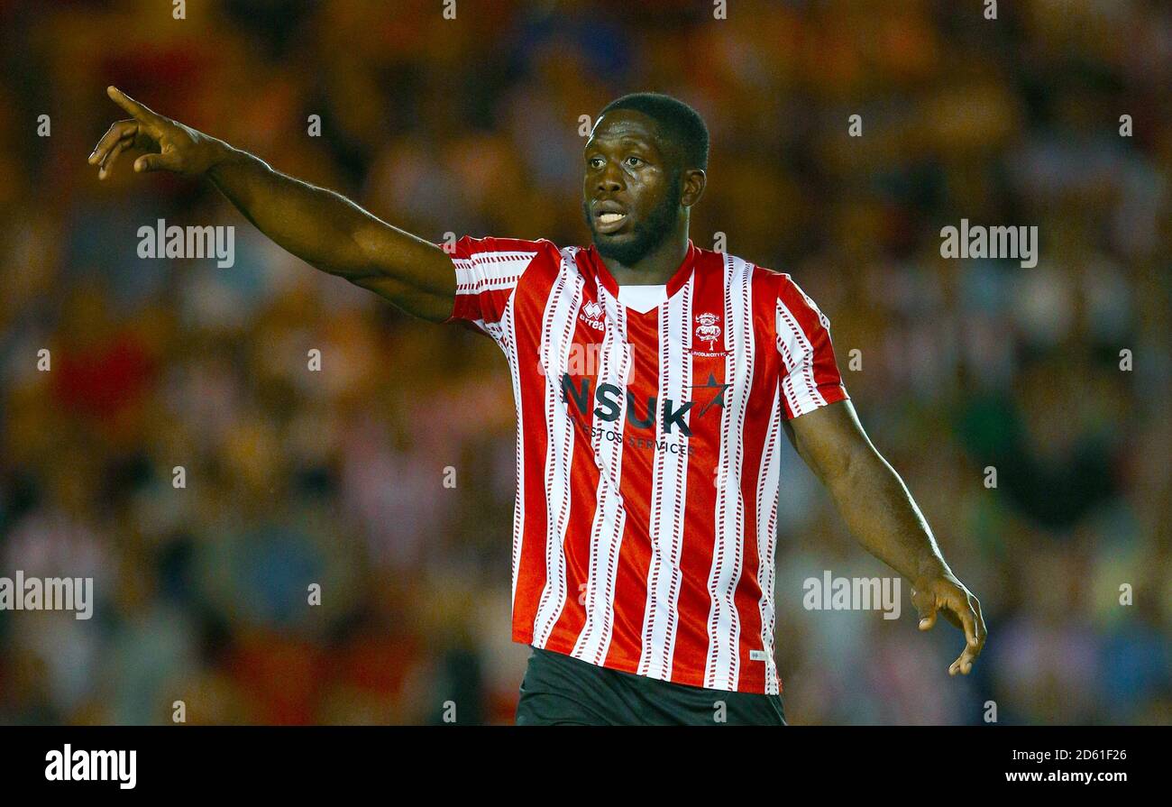 Lincoln City's John Akinde Stock Photo - Alamy