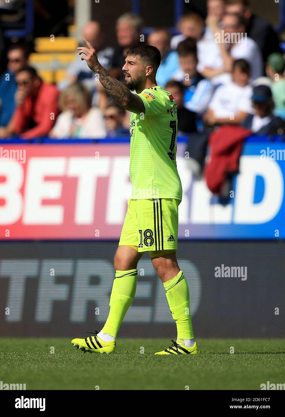 Sheffield United's Kieron freeman celebrates after he scores his sides ...