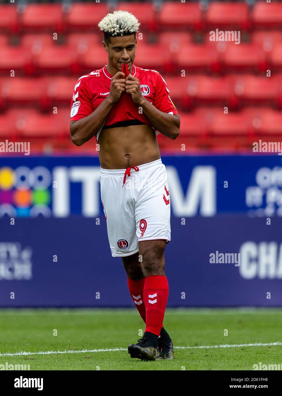 Charlton Athletic's Lyle Taylor after a miss Stock Photo - Alamy