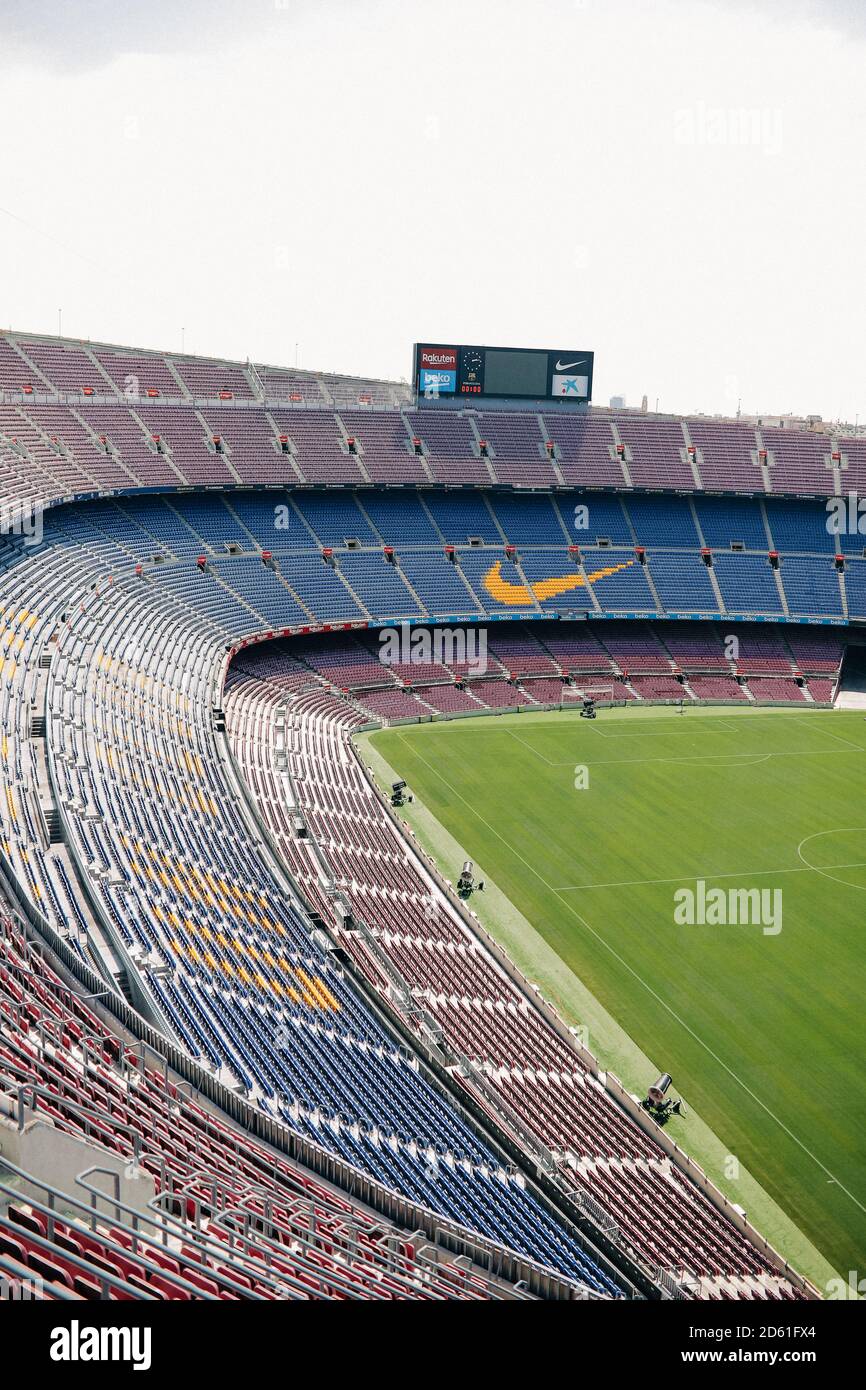 BARCELONA, SPAIN - Aug 29, 2019: View of FC Barcelona offical football ...