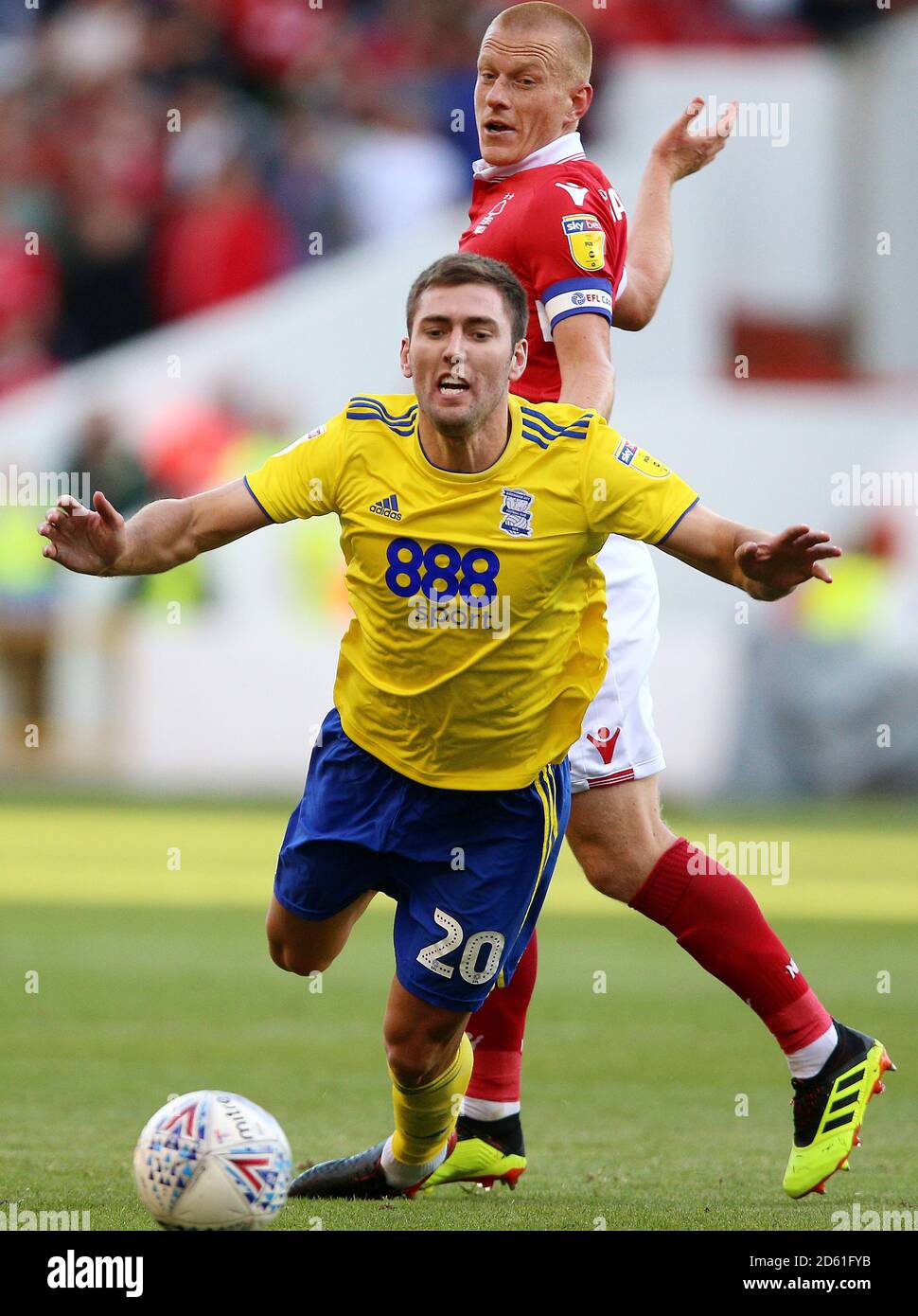 Birmingham City's Gary Gardner reacts to a challenge from Nottingham ...