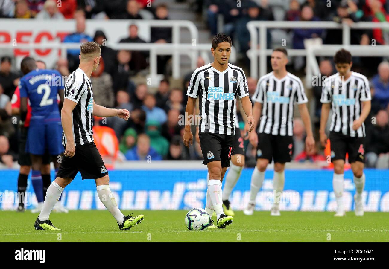 Newcastle United's Yoshinori Muto appears dejected Stock Photo - Alamy