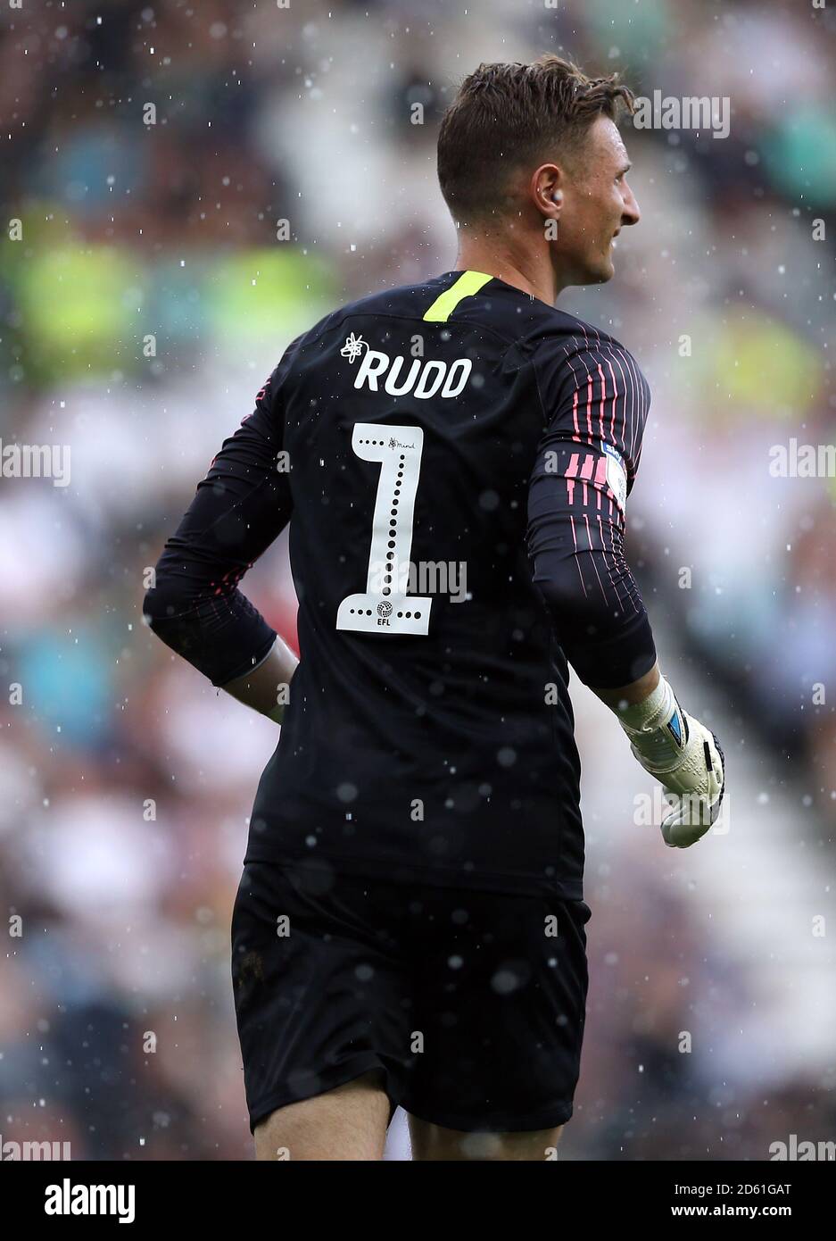 Back of Preston North End goalkeeper Declan Rudd with the Mind Charity ...