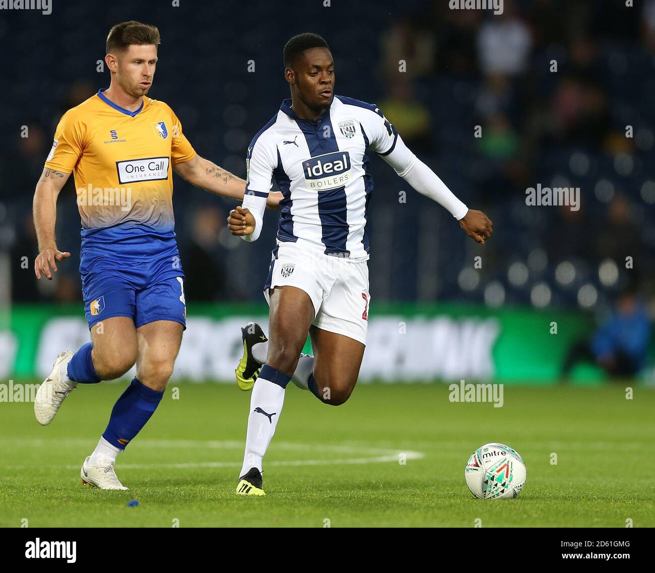West Bromwich Albion's Jonathan Leko and Mansfield Town's Callum ...