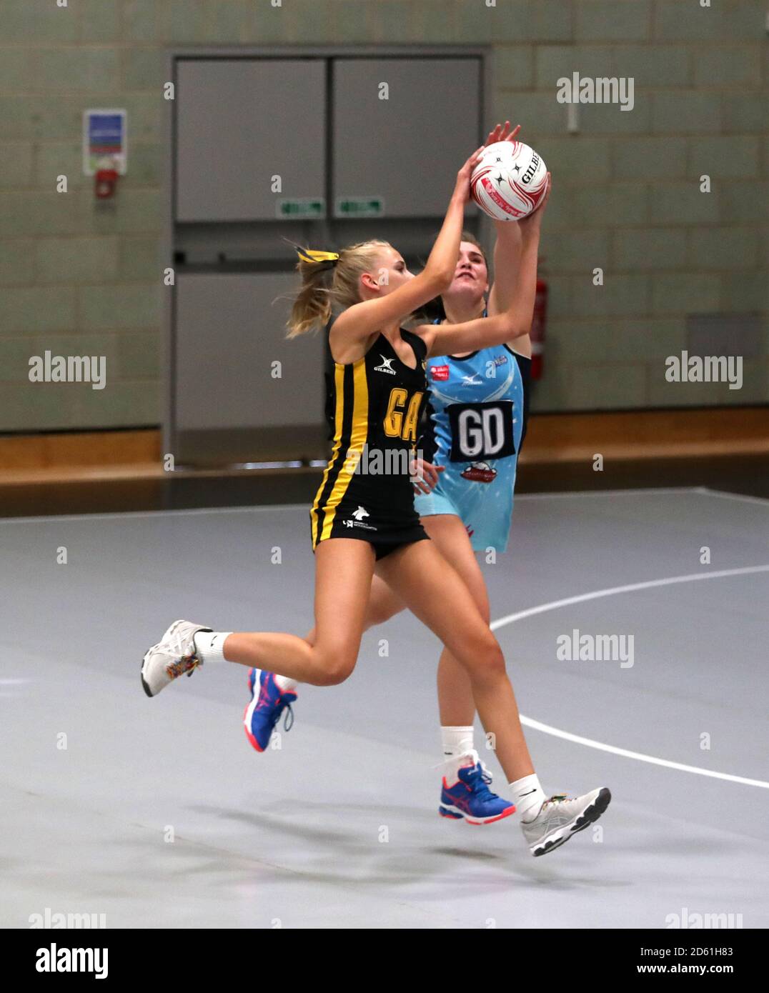 Wasp's Lucy Elliot (left) and Severn Star's Ellie Gabriel compete for ...