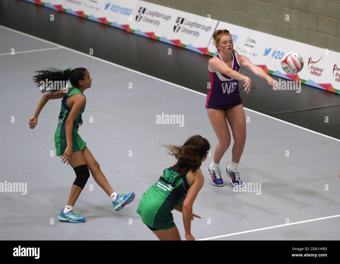 Loughborough Lightning and Netball Northern Ireland compete in the ...