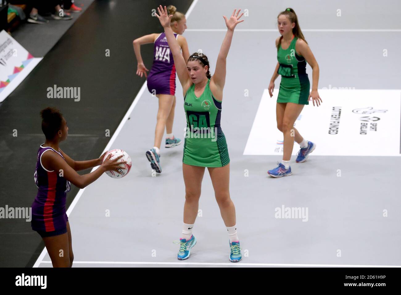 Loughborough Lightning and Netball Northern Ireland compete in the ...