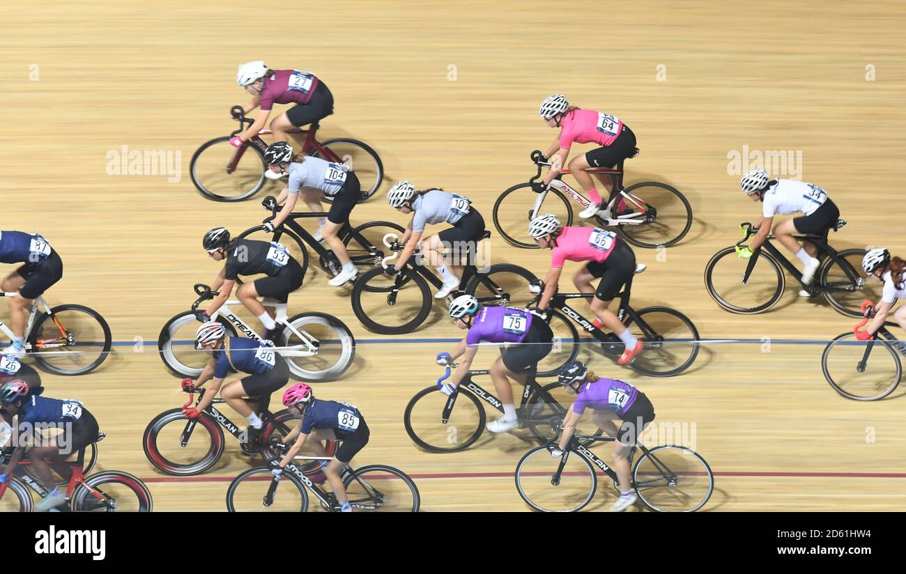 Scratch Race Girls Major Final at the Derby Velodrome, Derby Arena ...