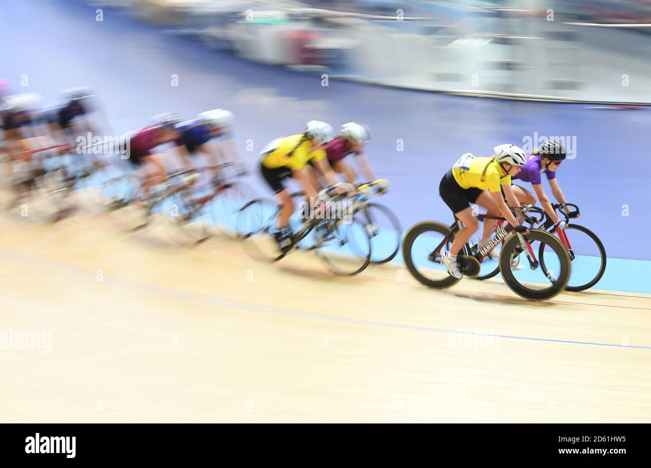 Scratch Race Boys Major Final at the Derby Velodrome, Derby Arena Stock ...