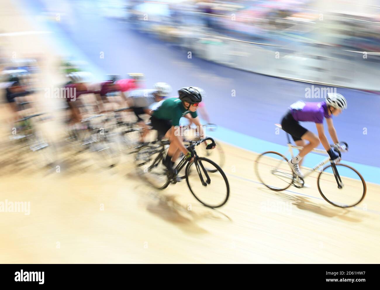 Scratch Race Boys Major Final at the Derby Velodrome, Derby Arena Stock ...