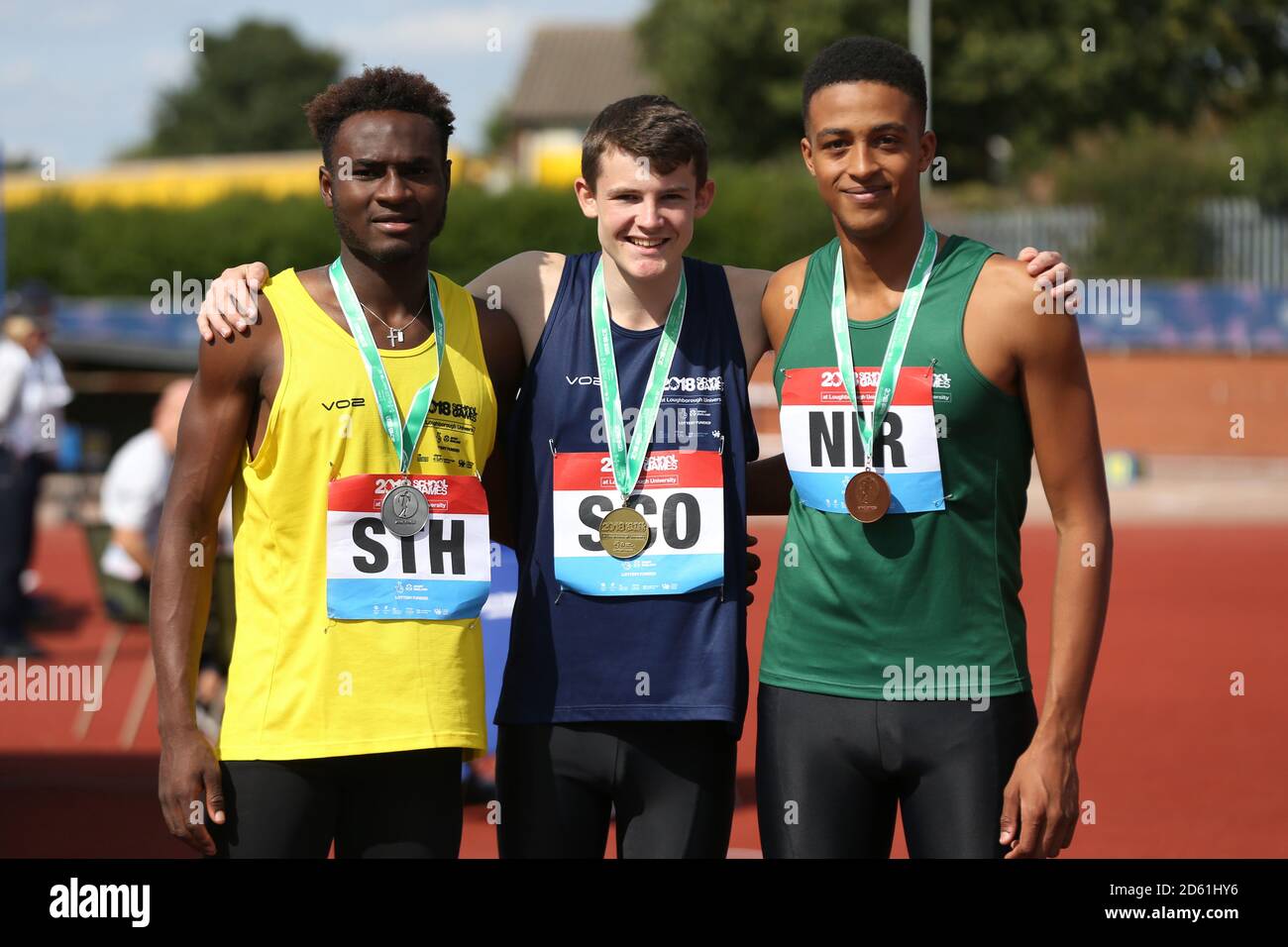 (left to right) Silver medalist England South's Theo Adesina, Gold ...