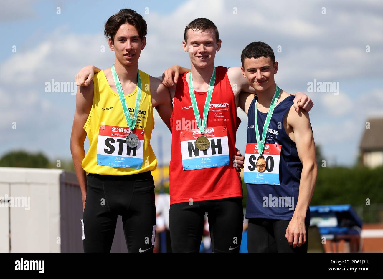 (left to right) Silver medalist England South's Jack Higgins, Gold ...