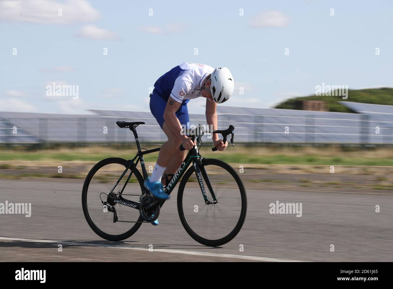 Kai Baggon competes for East during the Triathlon Figure of Eight Test ...