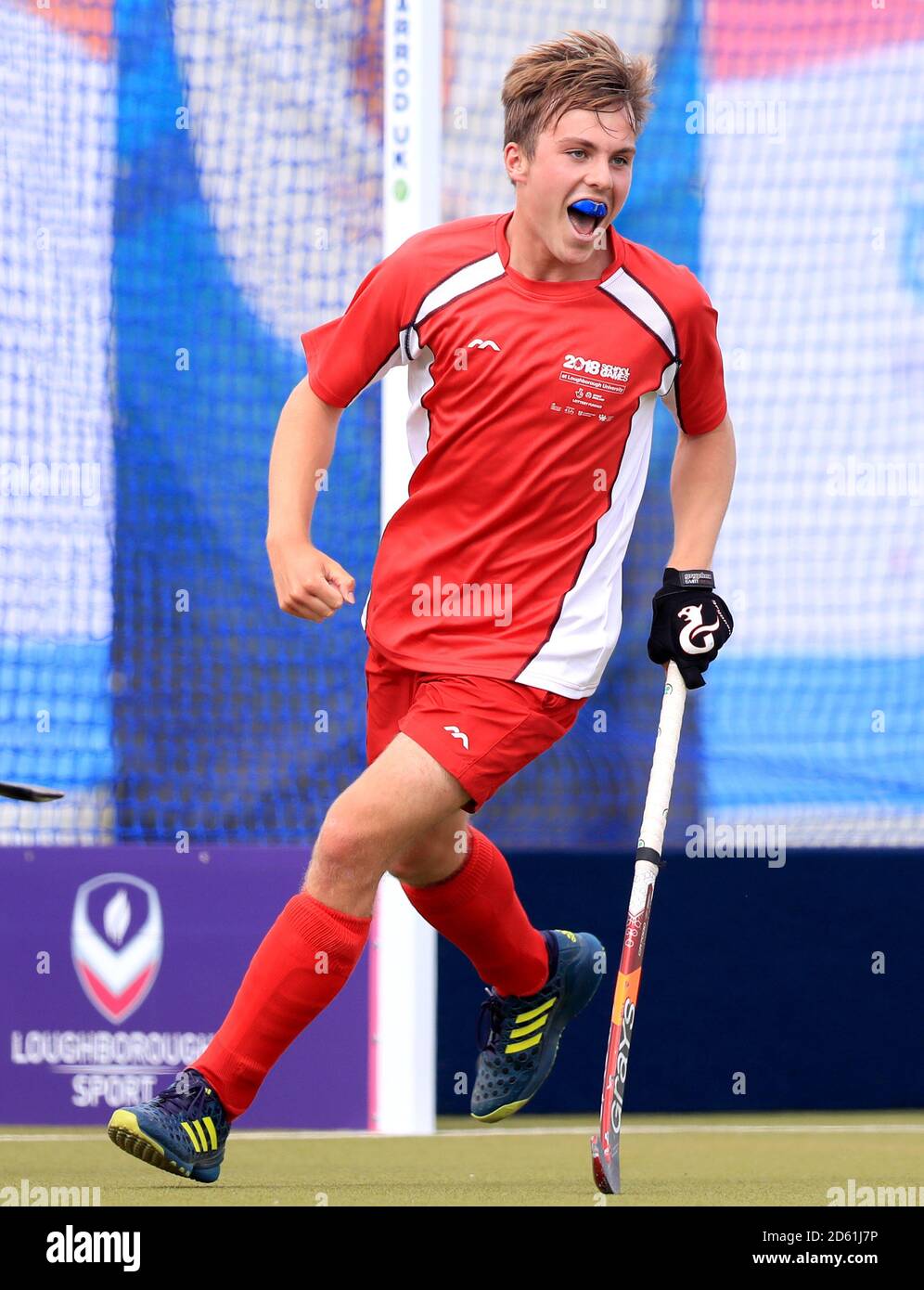 England Red's Tom Croft-Baker competes in the Hockey during Day Two of ...