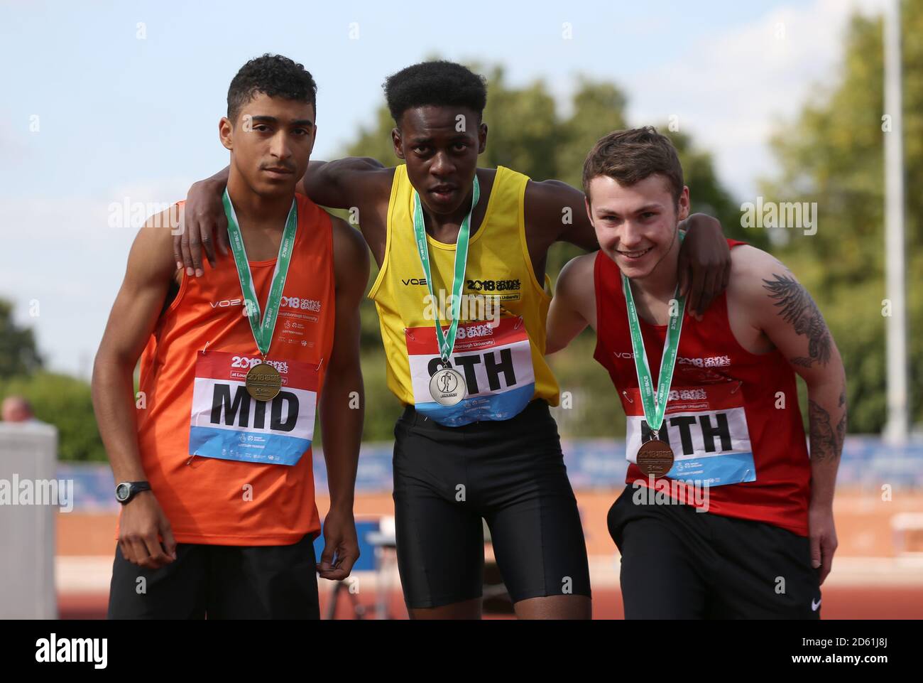 (left to right) Gold medalist Midland's Ethan Kirby, Silver medalist ...