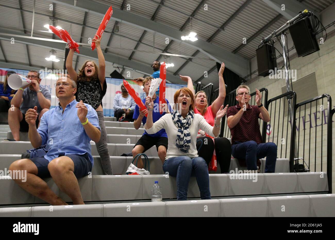 Netball fans in the stands hi-res stock photography and images - Alamy