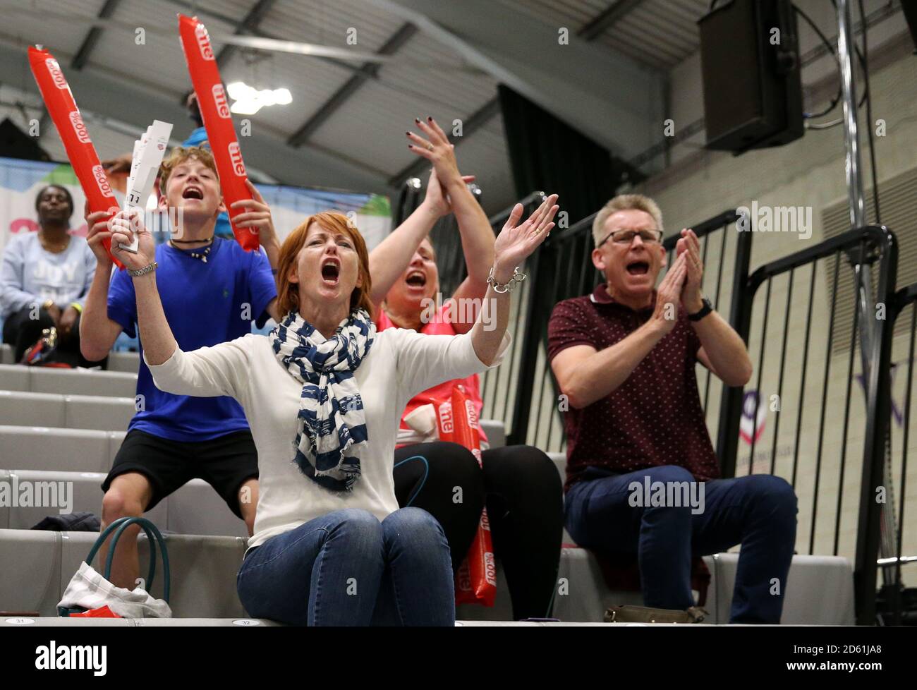 Netball fans in the stands hi-res stock photography and images - Alamy