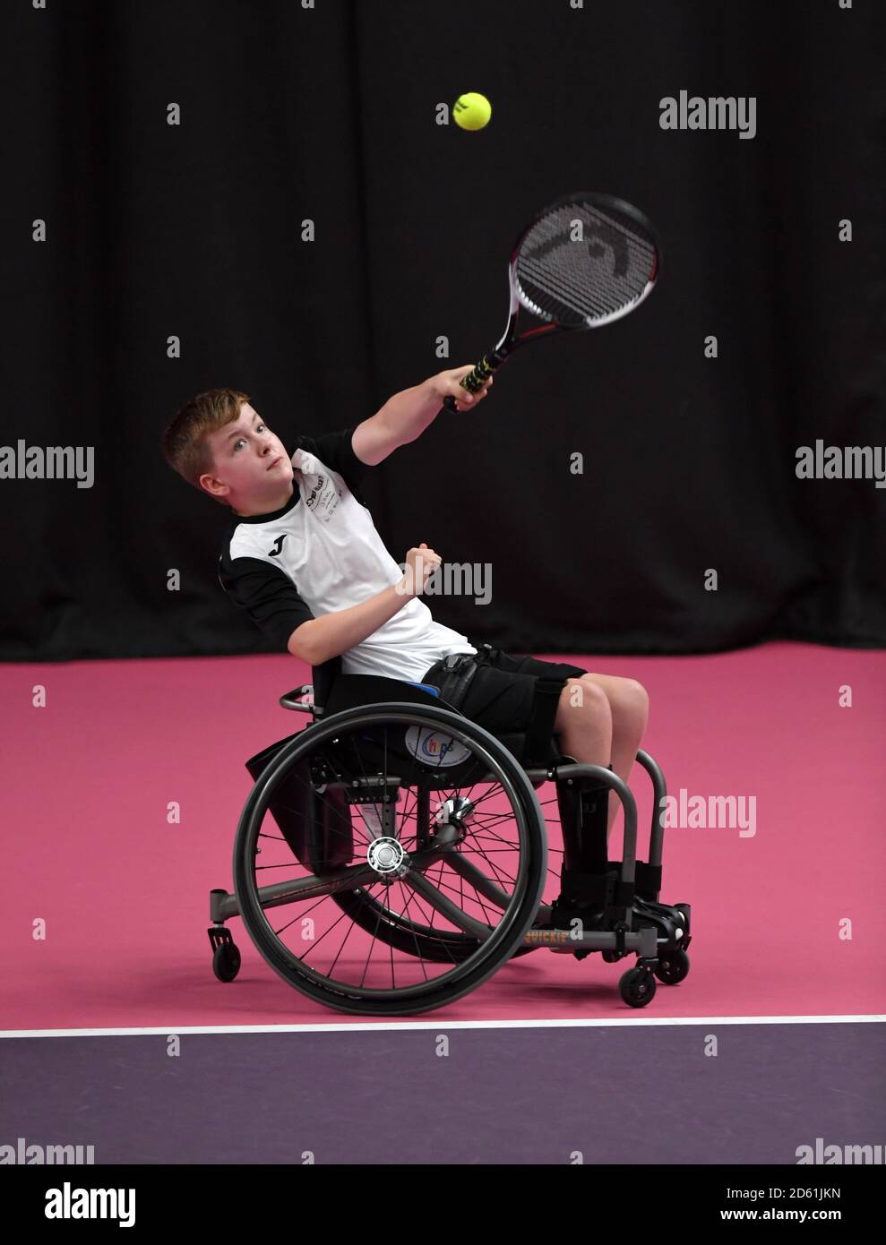 England's Josh Johns competes in the Wheelchair Tennis competition ...