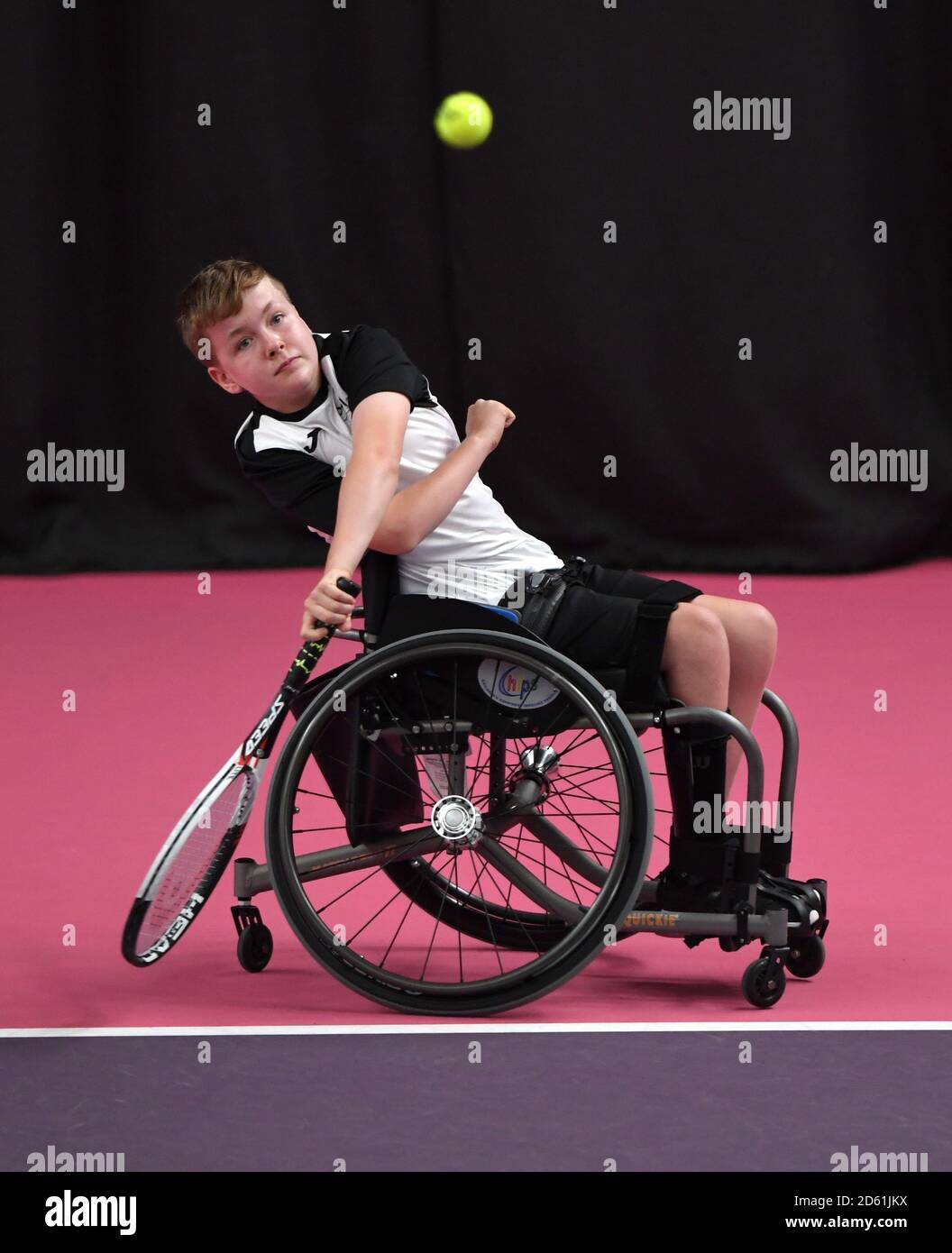 England's Josh Johns competes in the Wheelchair Tennis competition ...