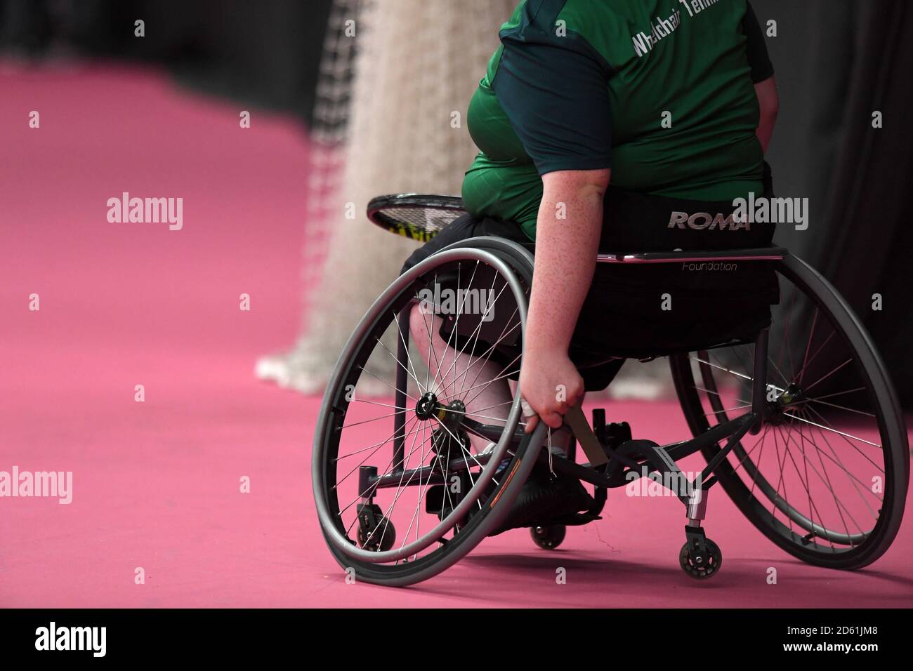 Detail of the wheelchair of Northern Ireland's Nathan McCabe in the ...