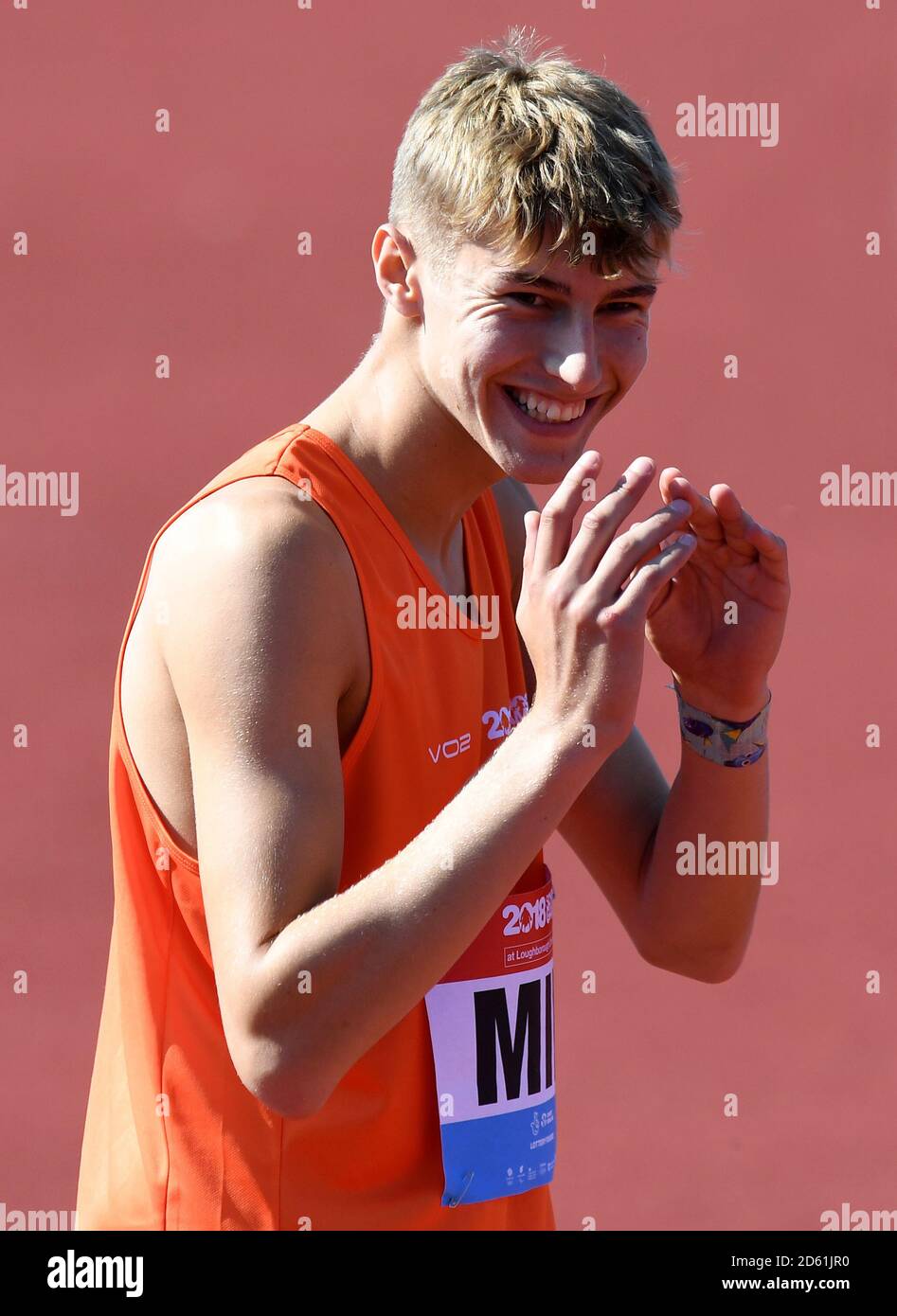 England North's Jacob Thompson competes in the Boys High Jump during ...