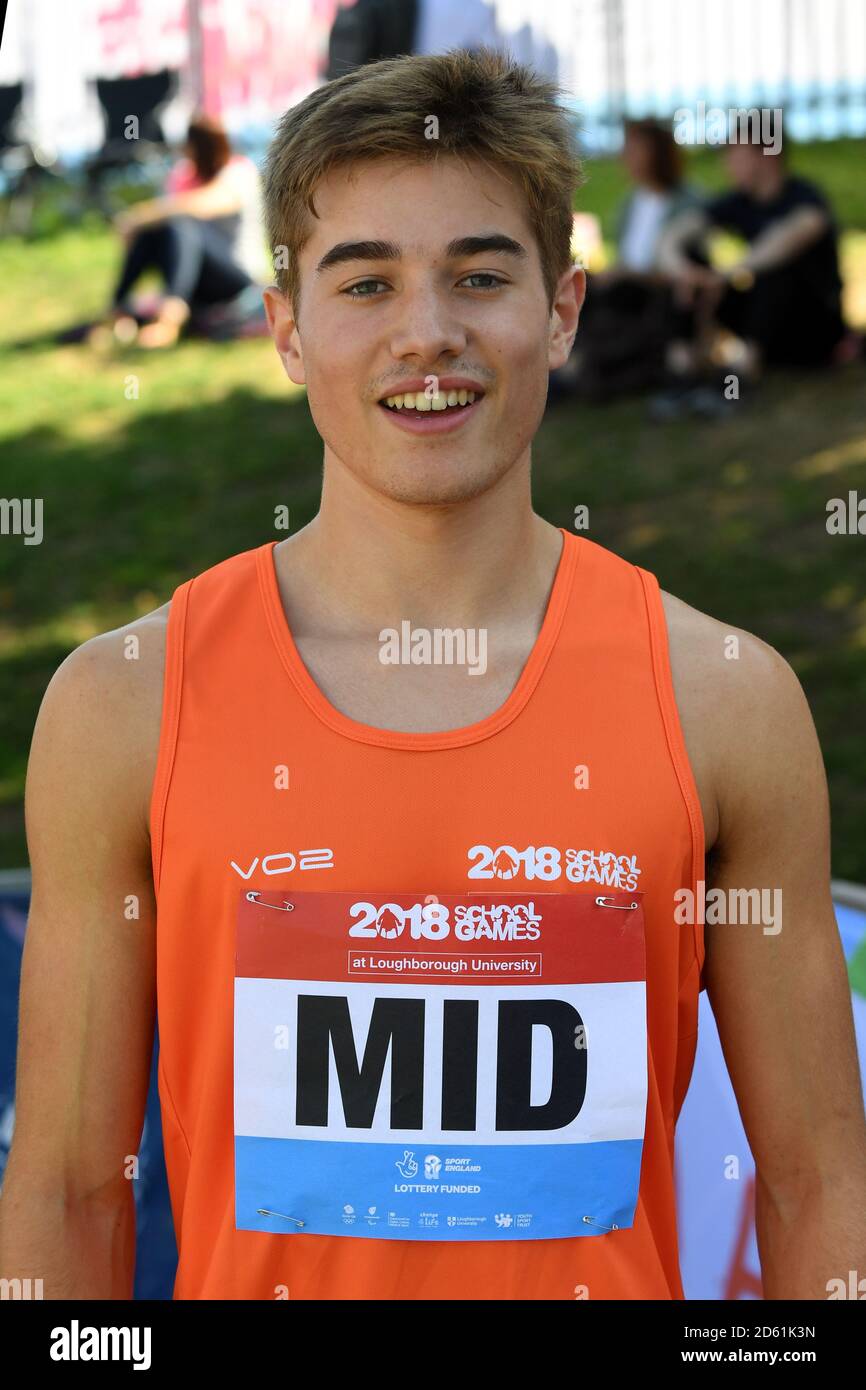 Midland's Evan Blackman after winning the 200m Boys during day two of the athletics at the 2018 ...