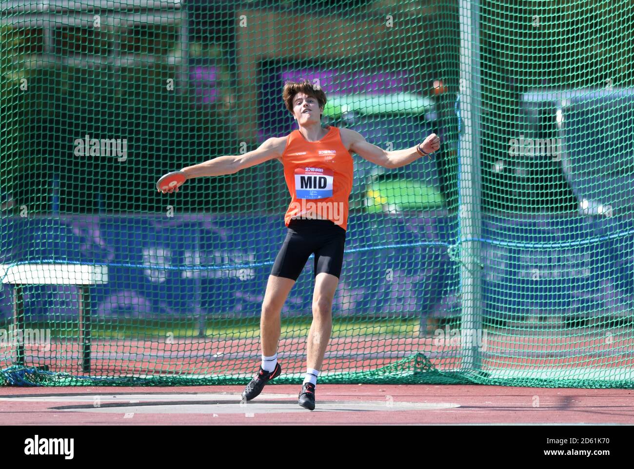 Midland's Adam Phillips competes in the boys discus during day two of ...