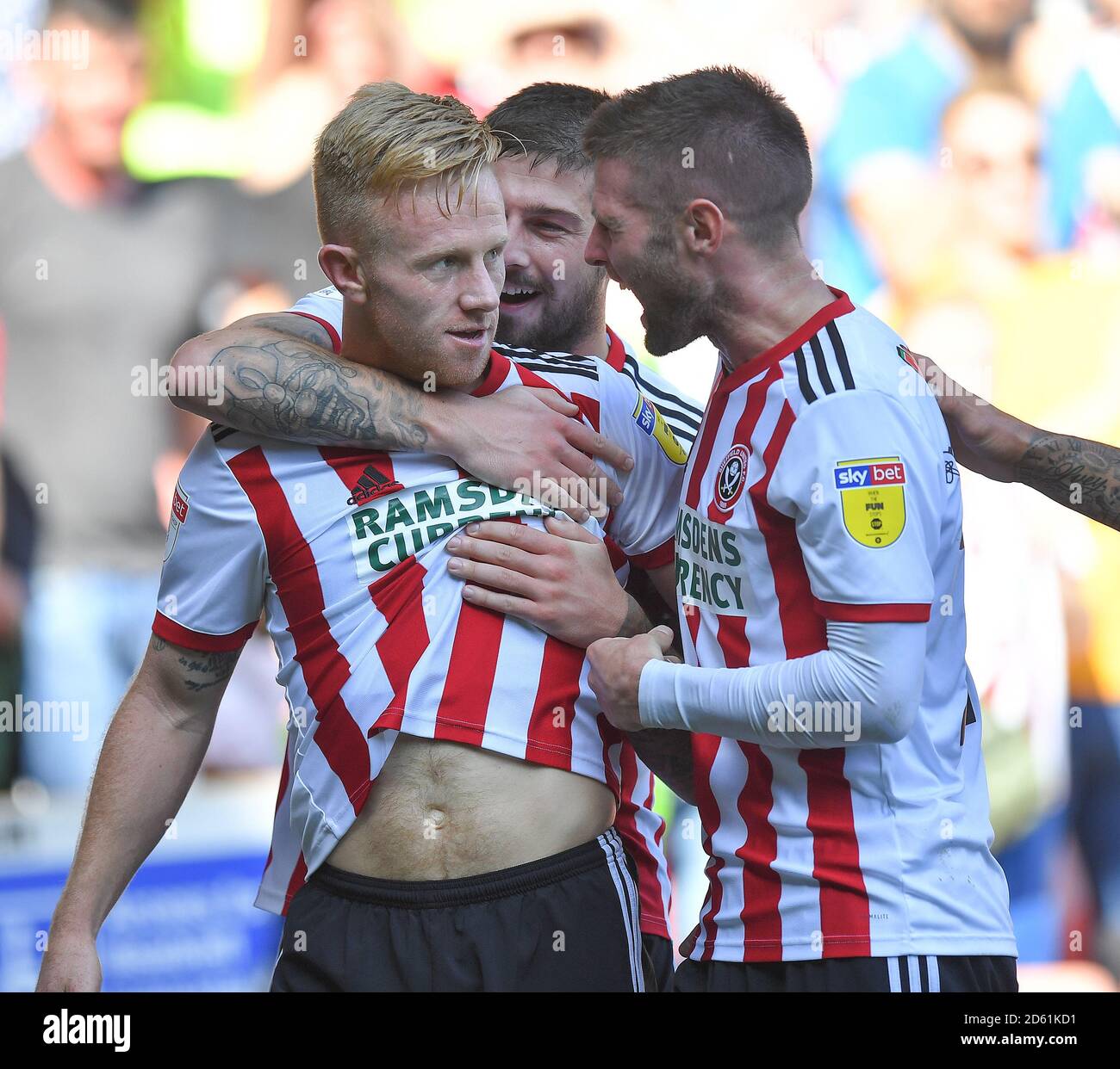 Sheffield uniteds mark duffy celebrates scoring hi-res stock ...