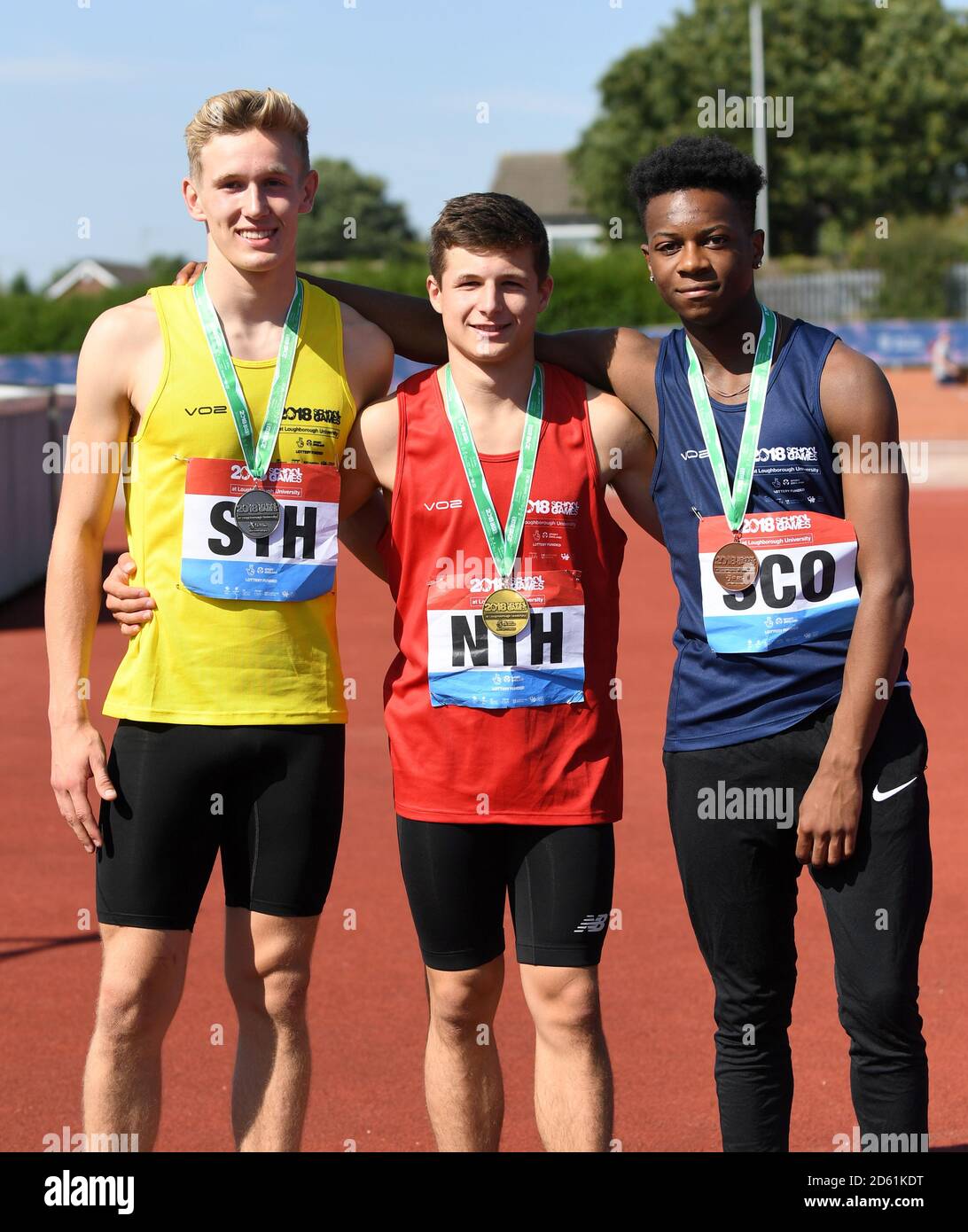(left to right) Silver medalist England South's Josh Woods, Gold ...