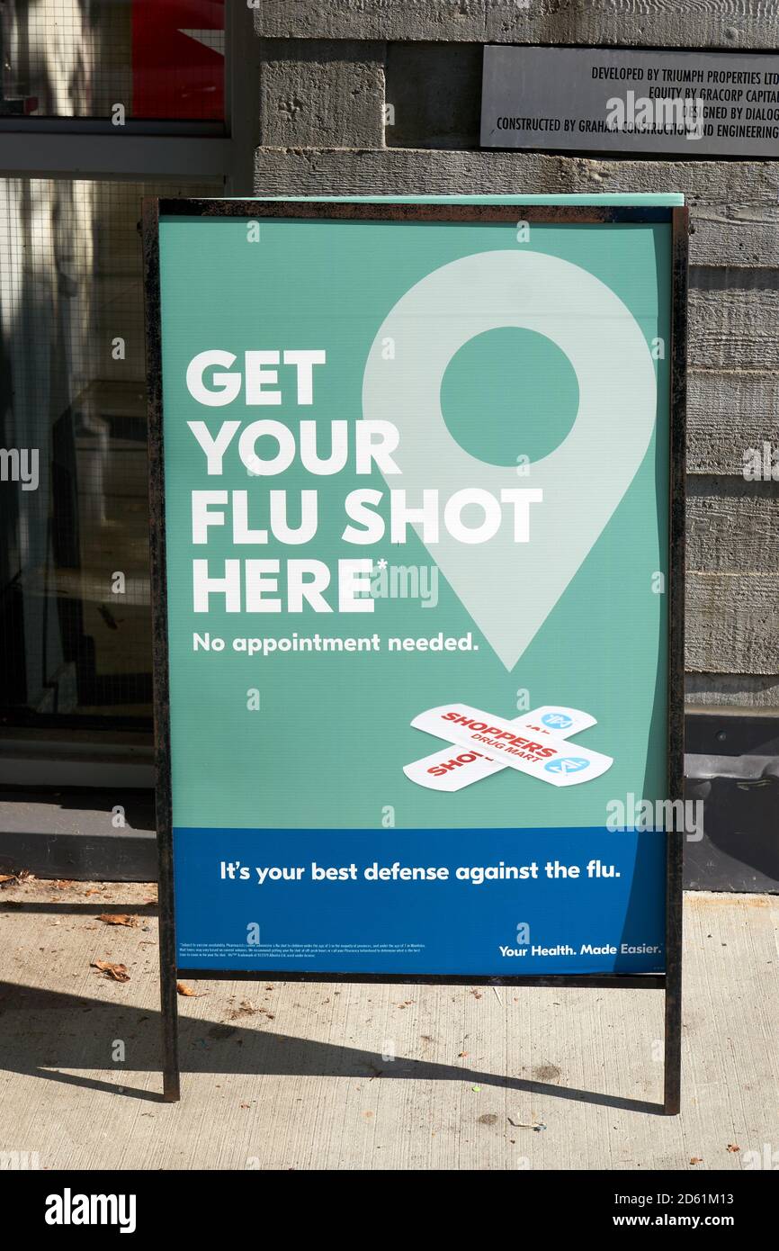 Flu shot sign outside hi-res stock photography and images - Alamy