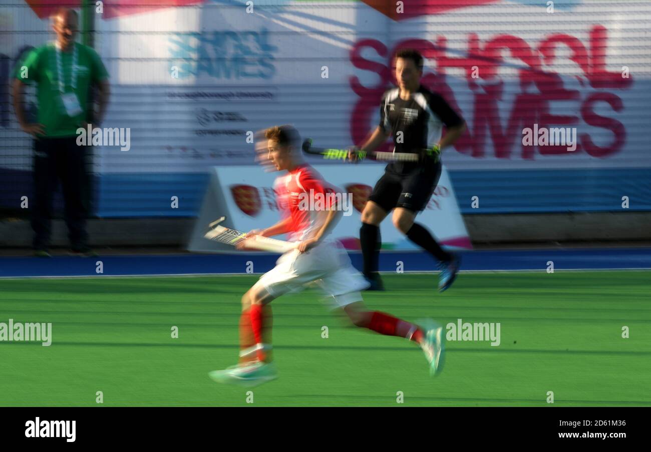 Ulster's Troy Chambers Stewart Wylie during the boys Hockey Tournament ...