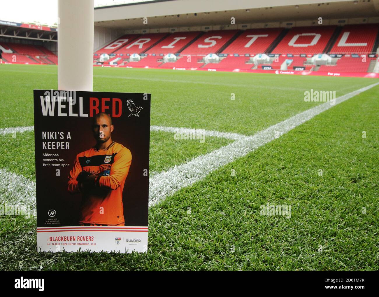 A general view of the Matchday Programme inside Ashton Gate Stadium ...