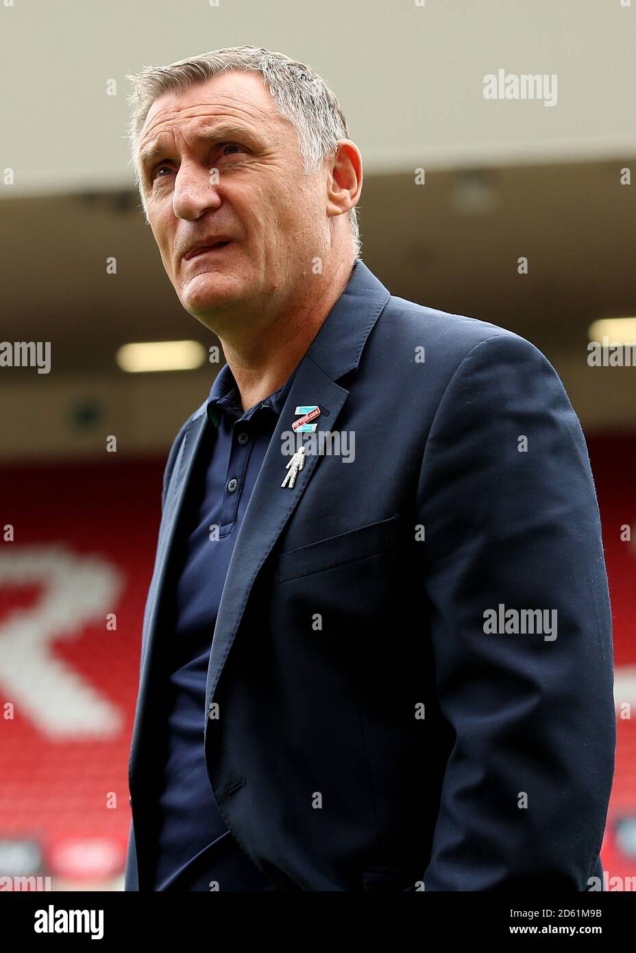 Blackburn Rovers manager Tony Mowbray inspects the Ashton Gate Stadium ...
