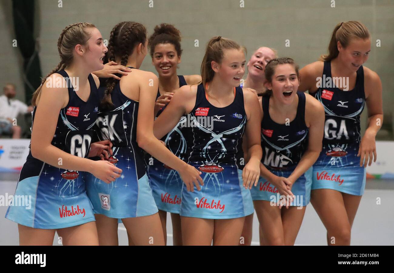 Severn Stars celebrate winning the Netball gold medal match at the 2018 ...