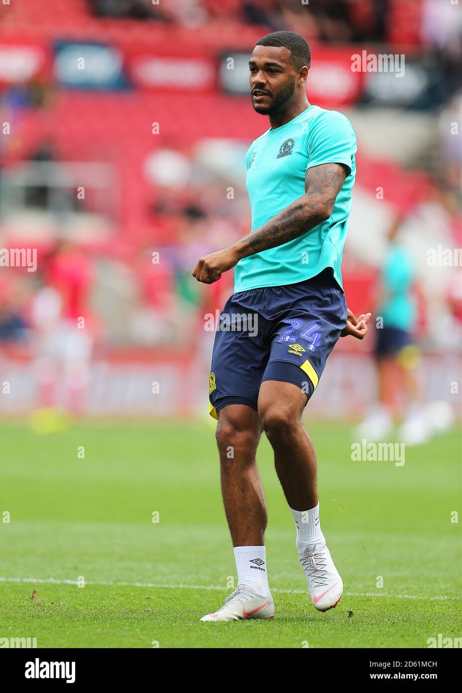 Blackburn Rovers' Joe Nuttall warms up before kick off Stock Photo - Alamy