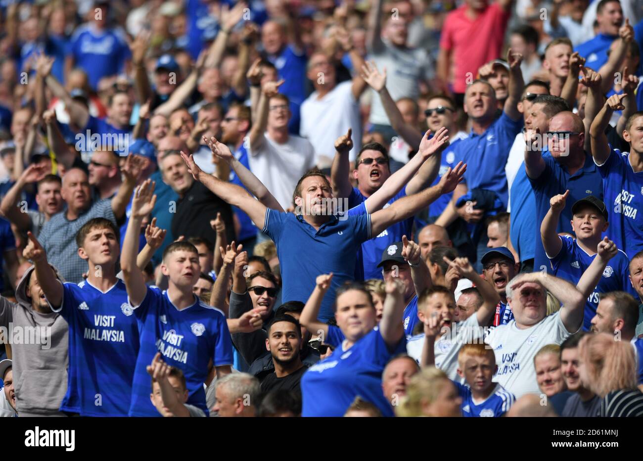 Cardiff fans in the stands hi-res stock photography and images - Alamy