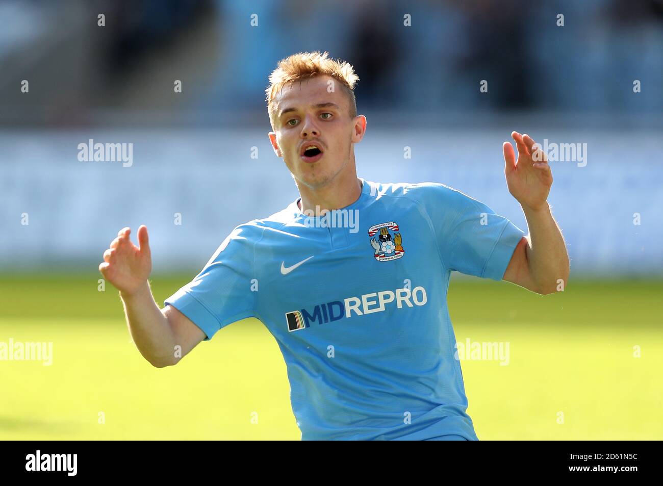 Coventry City's Luke Thomas reacts after a missed chance Stock Photo ...