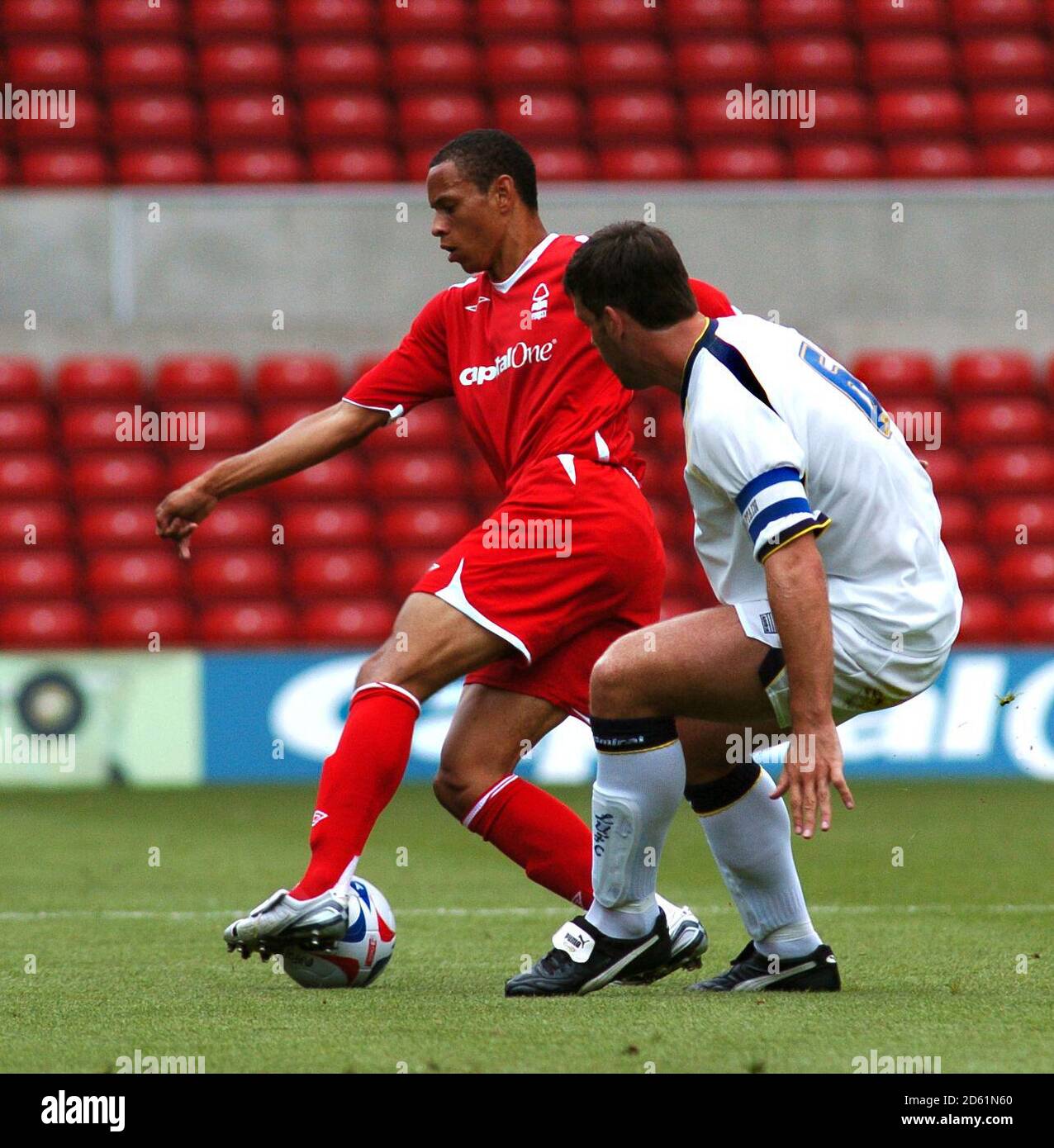 Nottingham Forest's Nathan Tyson turns Leeds United's Paul Butler Stock ...